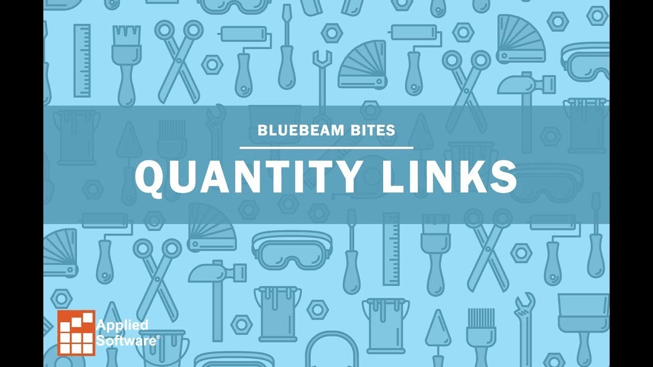 Bluebeam Quantity Links - YouTube