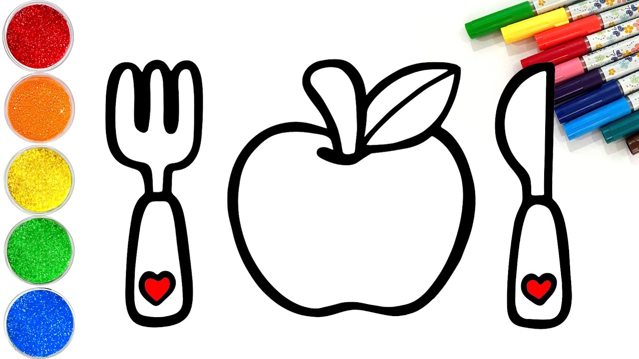 How to Draw an Apple | Easy Step by Step Drawing Tutorial - YouTube