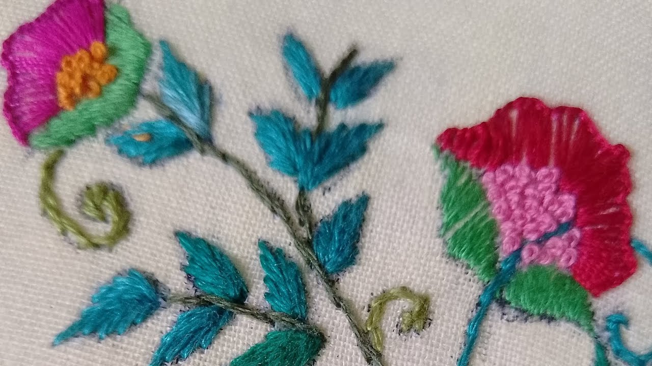 little bottom hole design flower||embroidery flower||embroidery design ...