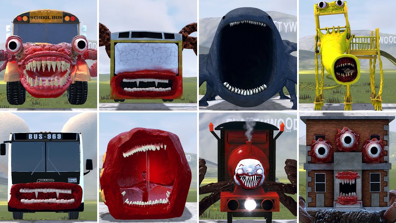 SCHOOL BUS EATER,SEA EATER, EXTRA SLIDE,TRAIN EATER,CHO CHO CHARLES ...