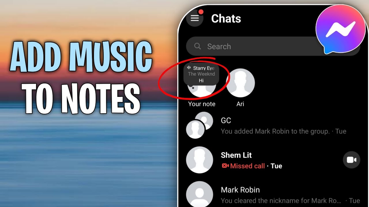 How to Add Music to Your Notes on Messenger - YouTube