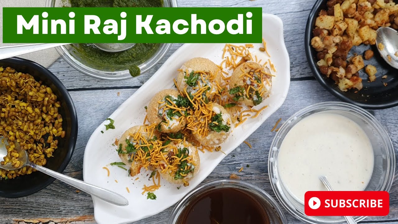 Mini Raj kachori || stuffed golgappe || High Protein Sprouts || Dahi ...