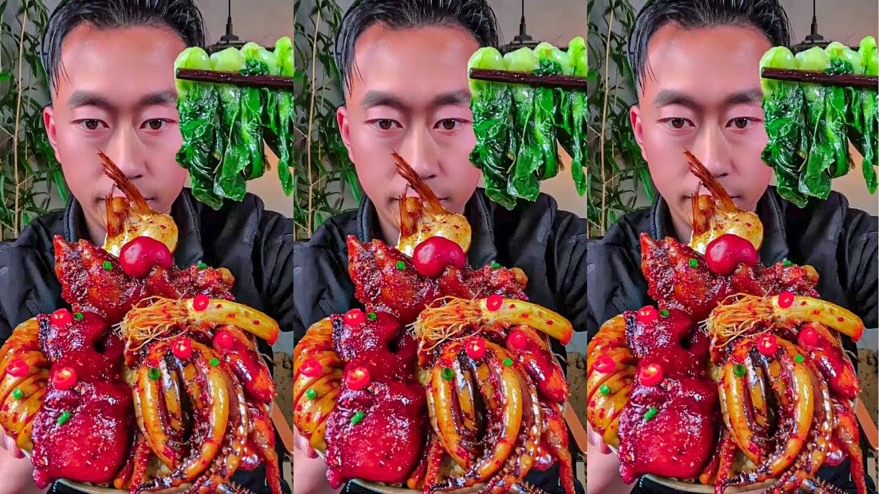 Spicy pig's trotters, braised pig's snout, spicy squid tentacles ...