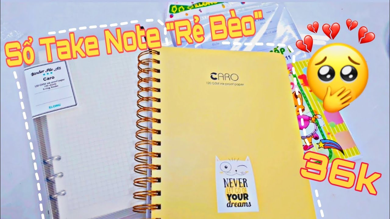 SỔ TAKE NOTE GIÁ "RẺ BÈO" 35K TỪ KL.ONG | Unboxing và review by Jane TT ...