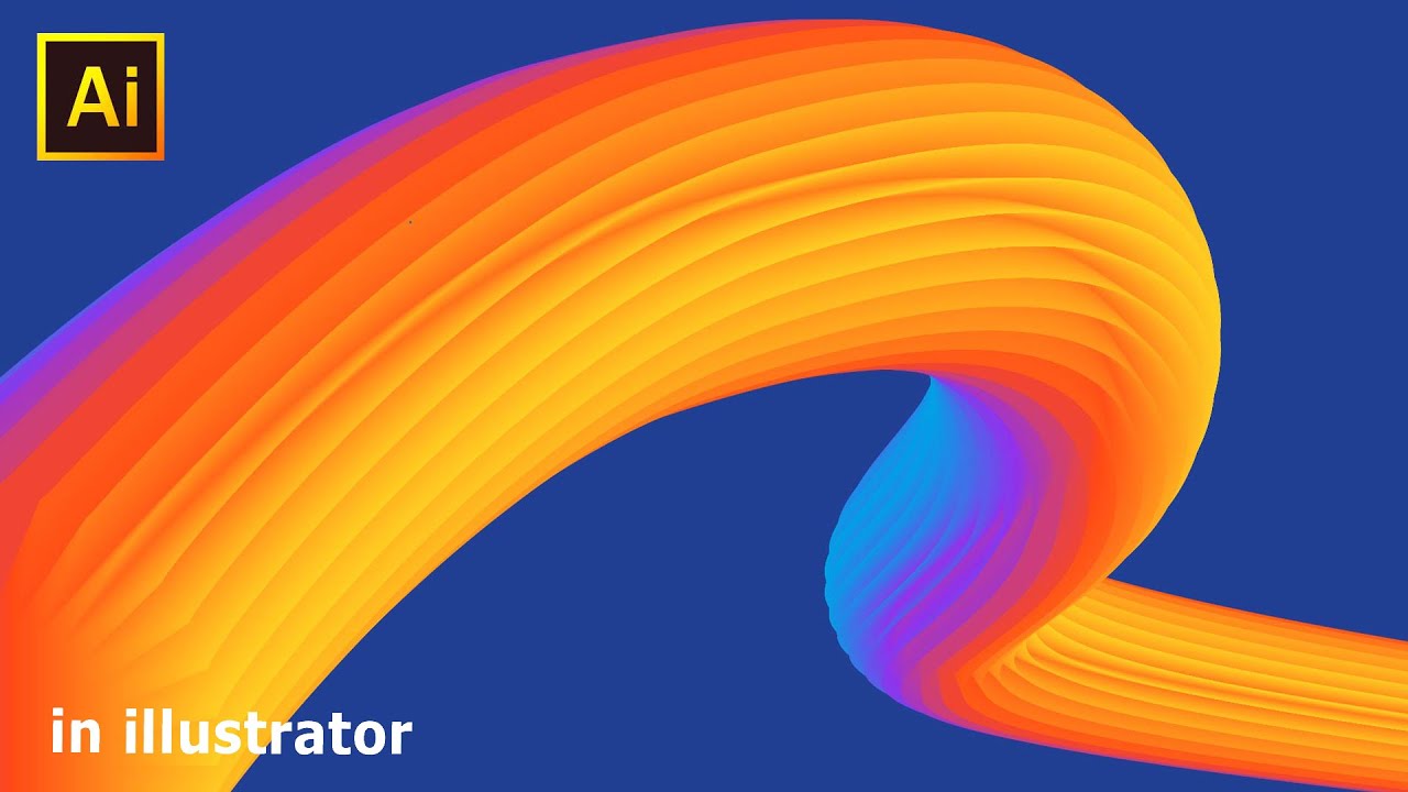How to make Abstract Design in Illustrator | tutorial #adobeillustrator ...