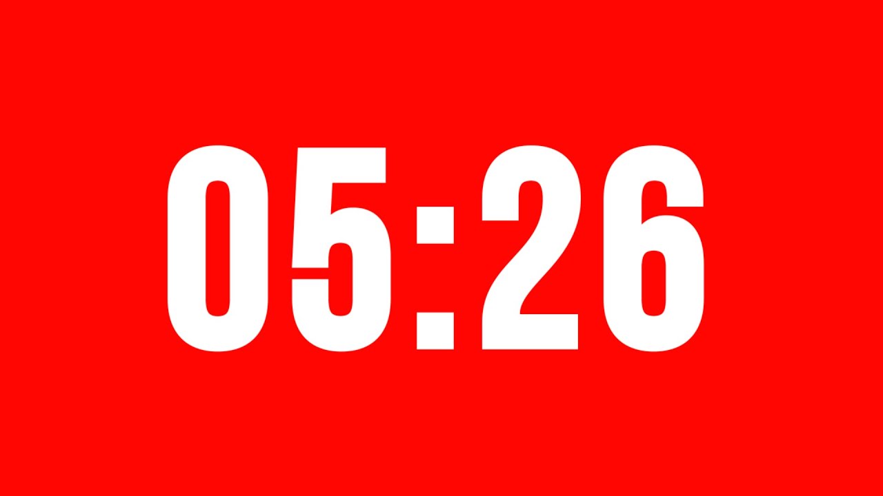 5 Minute 26 Second Timer With Alarm Without Music - YouTube