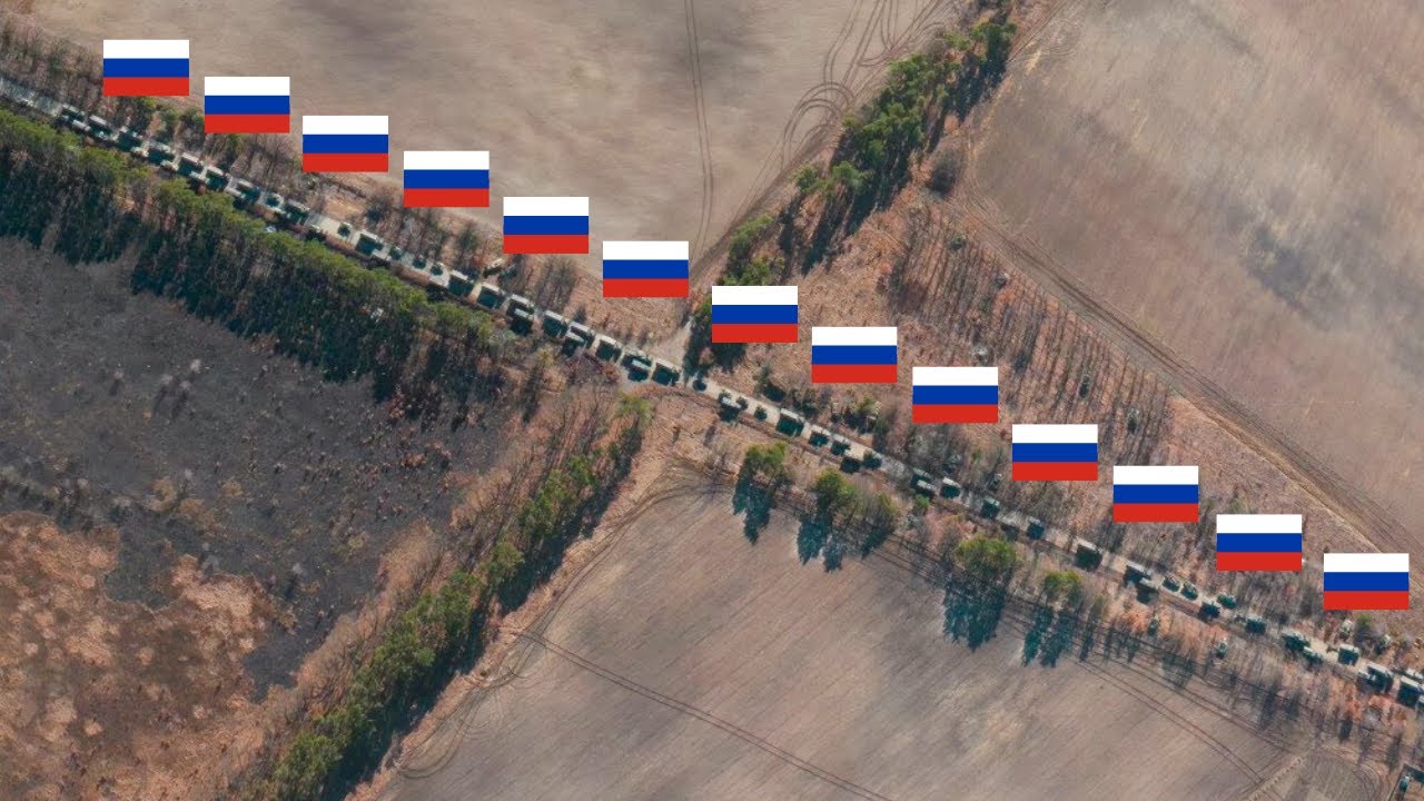 F-16 Spots Massive Russian Column-Then THIS Happens! - YouTube