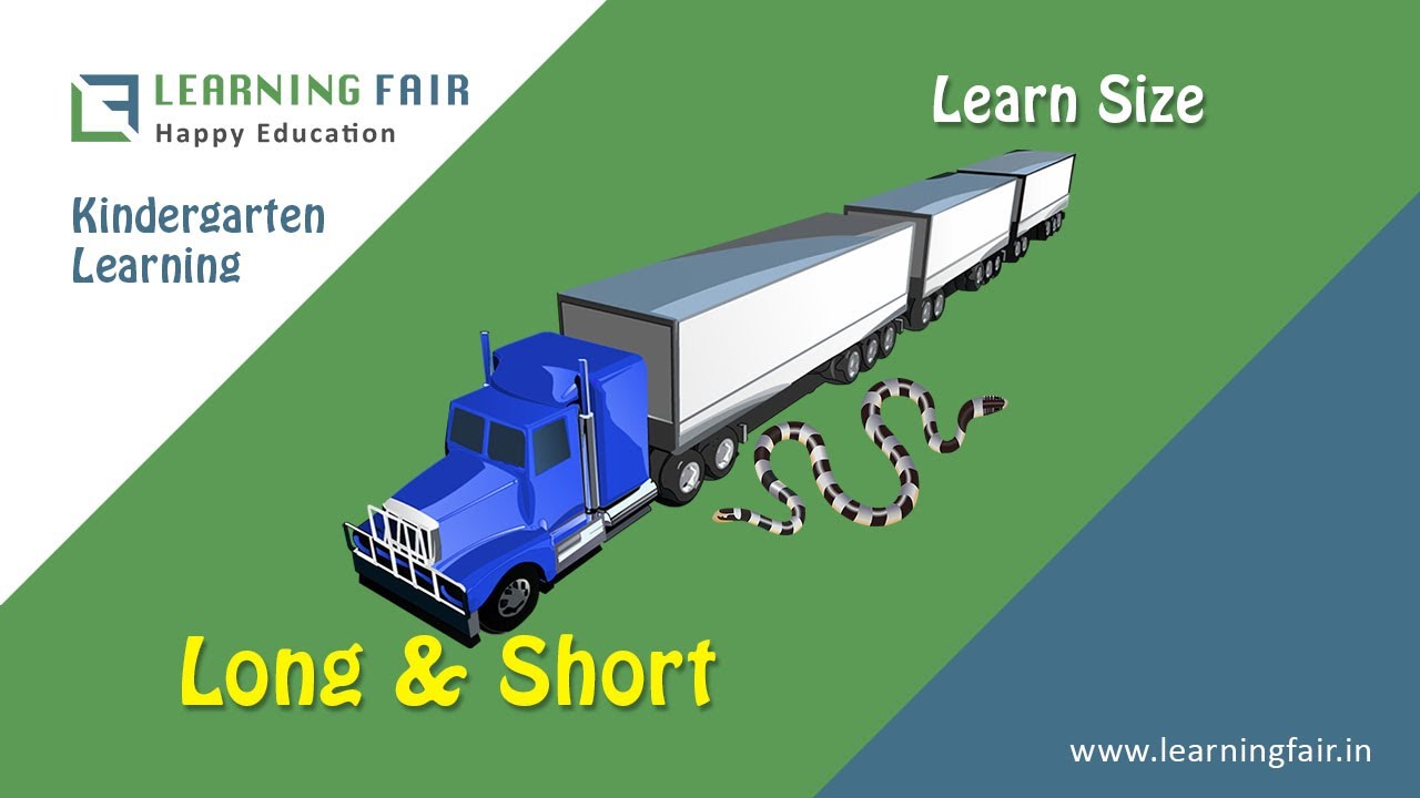 Learn Size Long and Short. Mathematics lessons for kindergarten kids ...