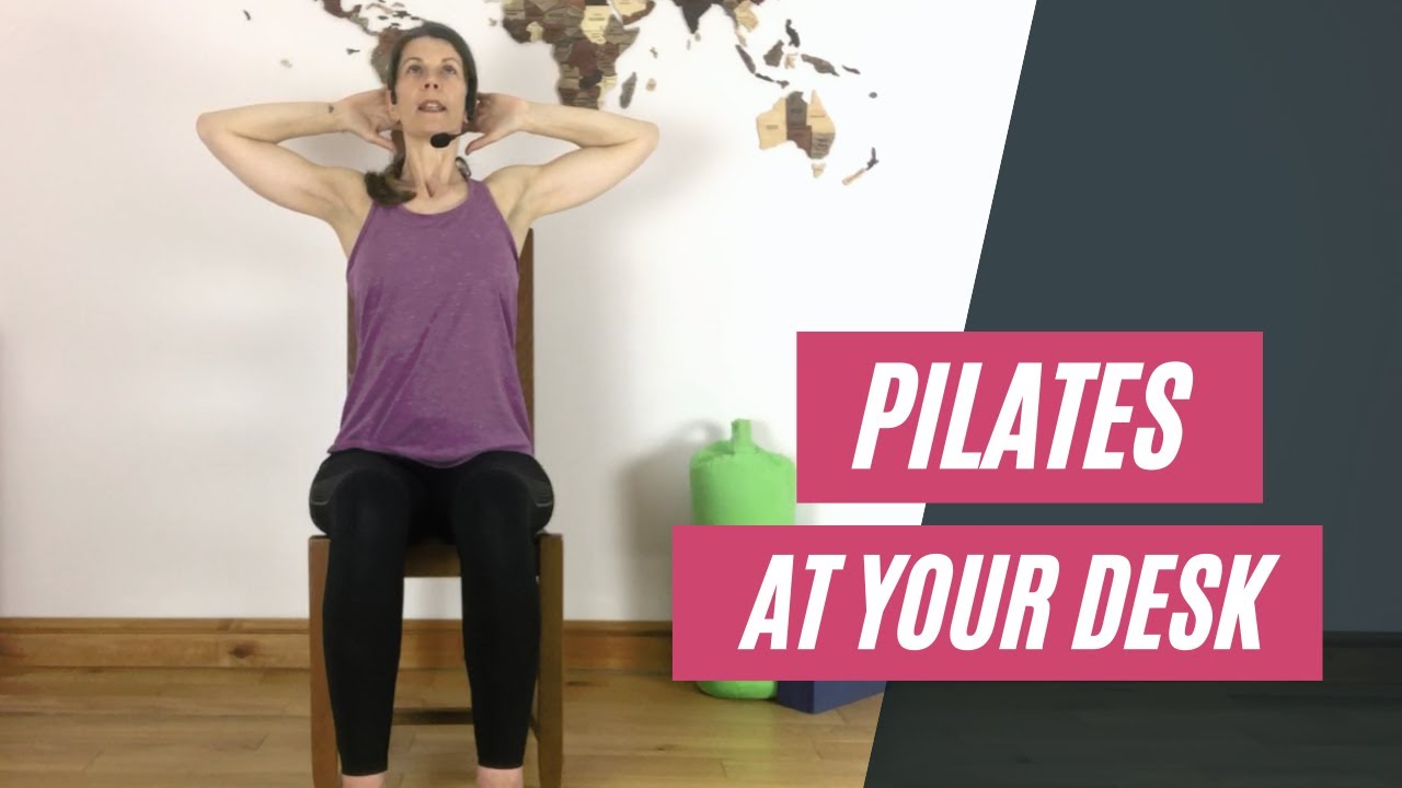 Pilates at your Desk - a quick and gentle seated Pilates sequence - YouTube