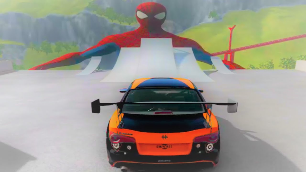 Cars vs Spider-Man | Epic High Speed Jumps #Crashes – BeamNG.Drive ...