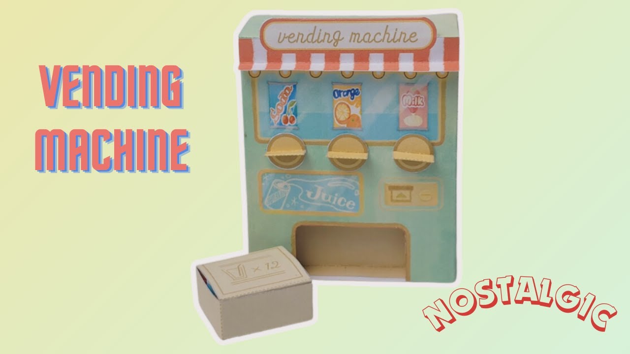 Papercraft Vending Machine | Nostalgic Retro Crafting Project ...