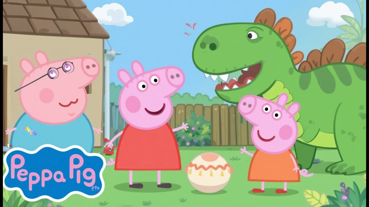 "Peppa vs Dinosaur: The Jurassic Playground!" Peppa Pig vs the Giant ...