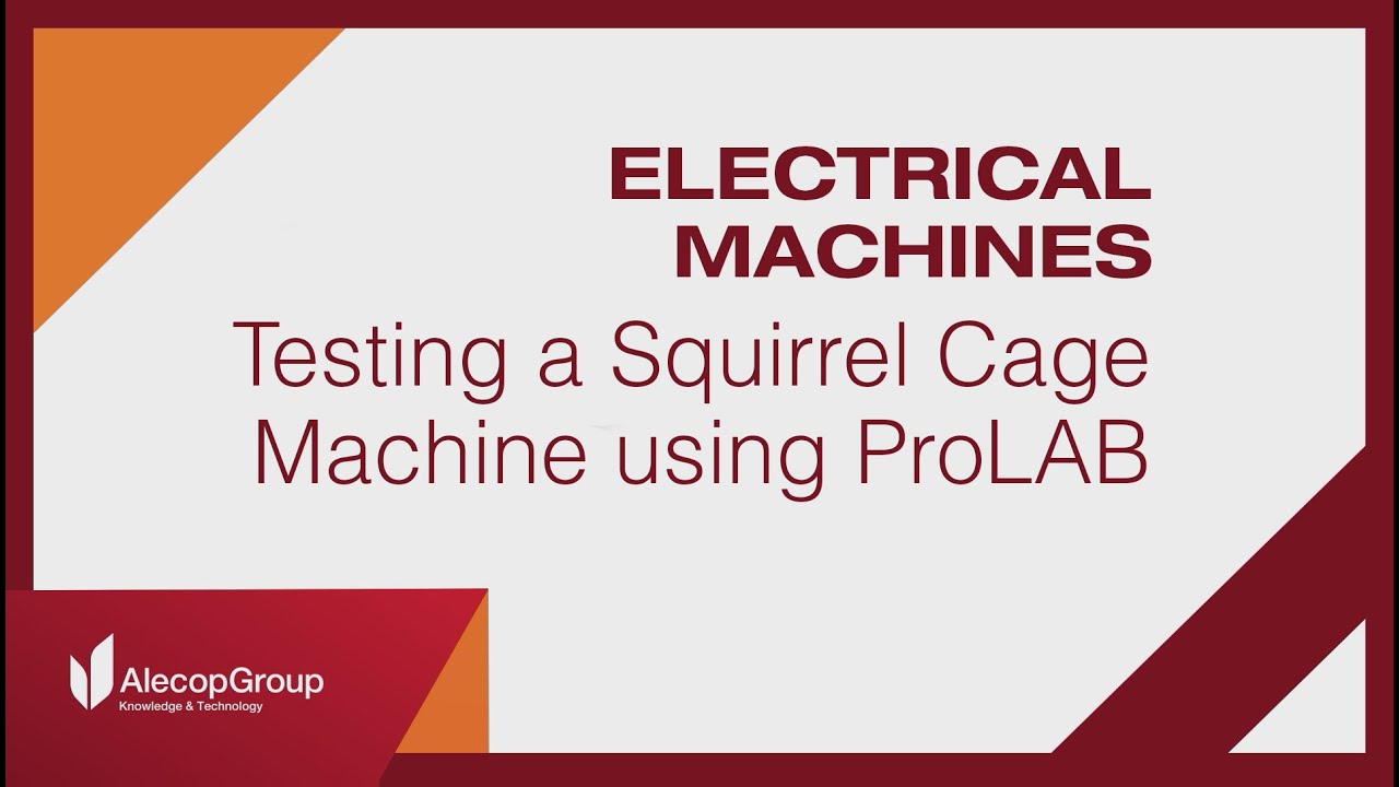 Testing a Squirrel Cage Machine using ProLAB by Alecop - YouTube