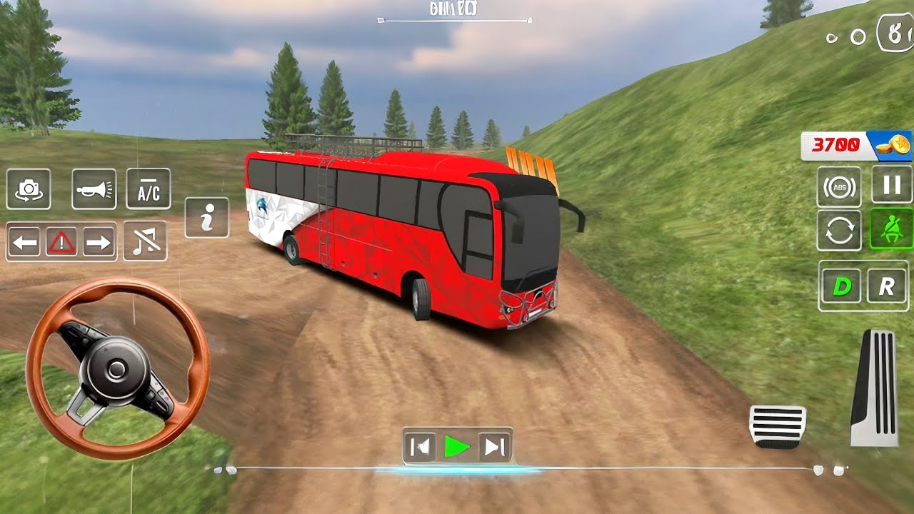 Realistic Coach Bus Driving India Offroad Track Game Video Part #06 ...
