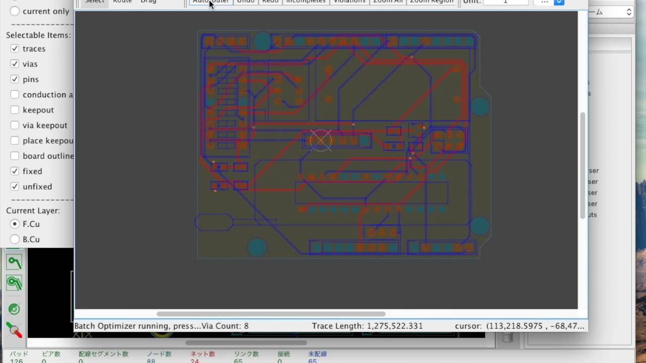 kicad autorouter sample - YouTube
