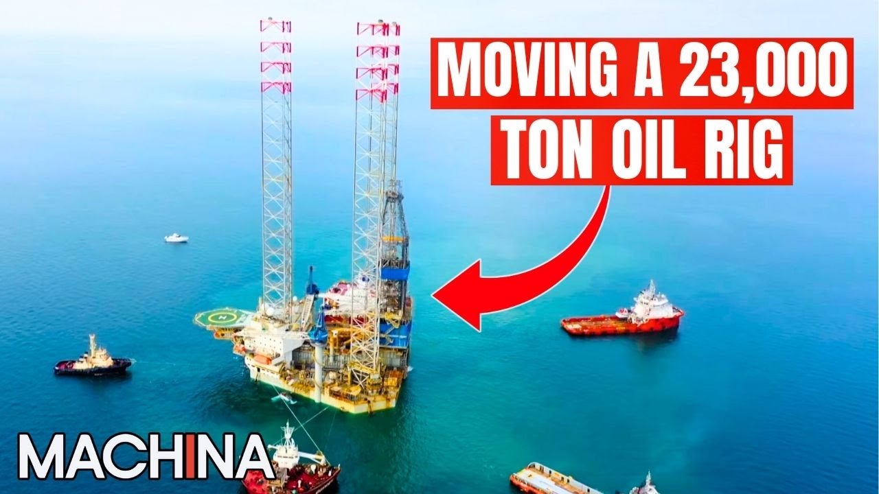 Offloading A 23,000-Tonne Oil Rig After a 5,700km Voyage | Mega ...
