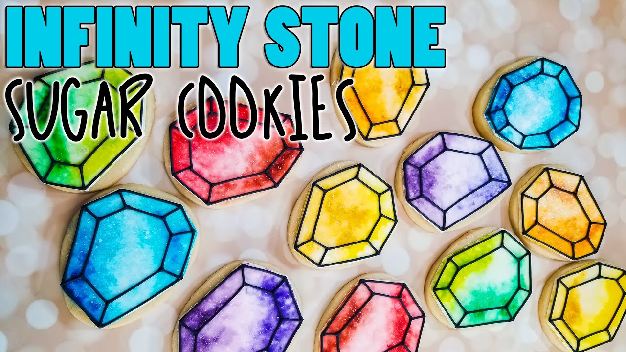 Watercolour Infinity Stone Decorated Sugar Cookies on Kookievision ...