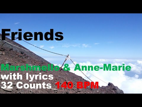 Friends 140 bpm with lyrics 32 counts Workout Music エアロビクス レッスン 曲 - YouTube