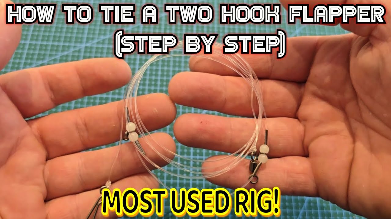 HOW TO TIE A TWO HOOK FLAPPER - STEP BY STEP - SEA FISHING RIG - YouTube