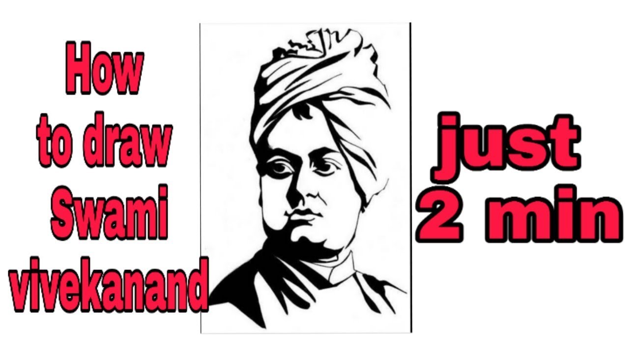 How to draw Swami vivekananda step by step in 2 min - YouTube