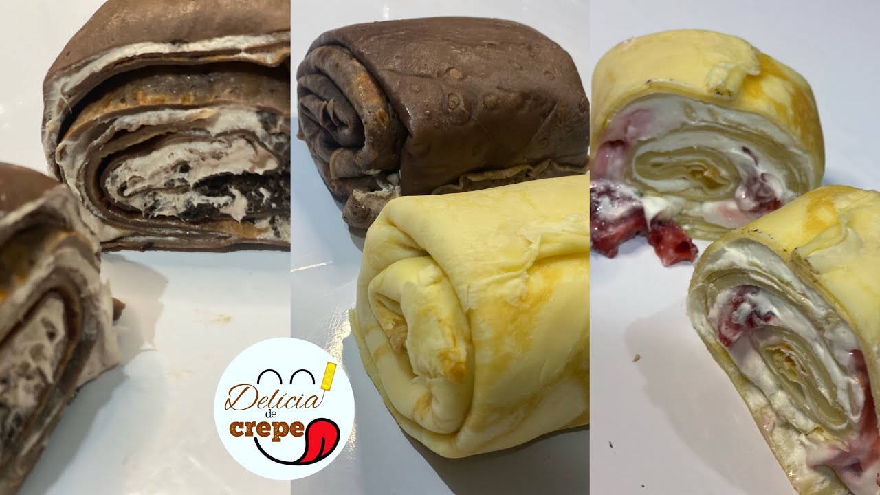 Korean Crepe roll cake 😋💗 - YouTube