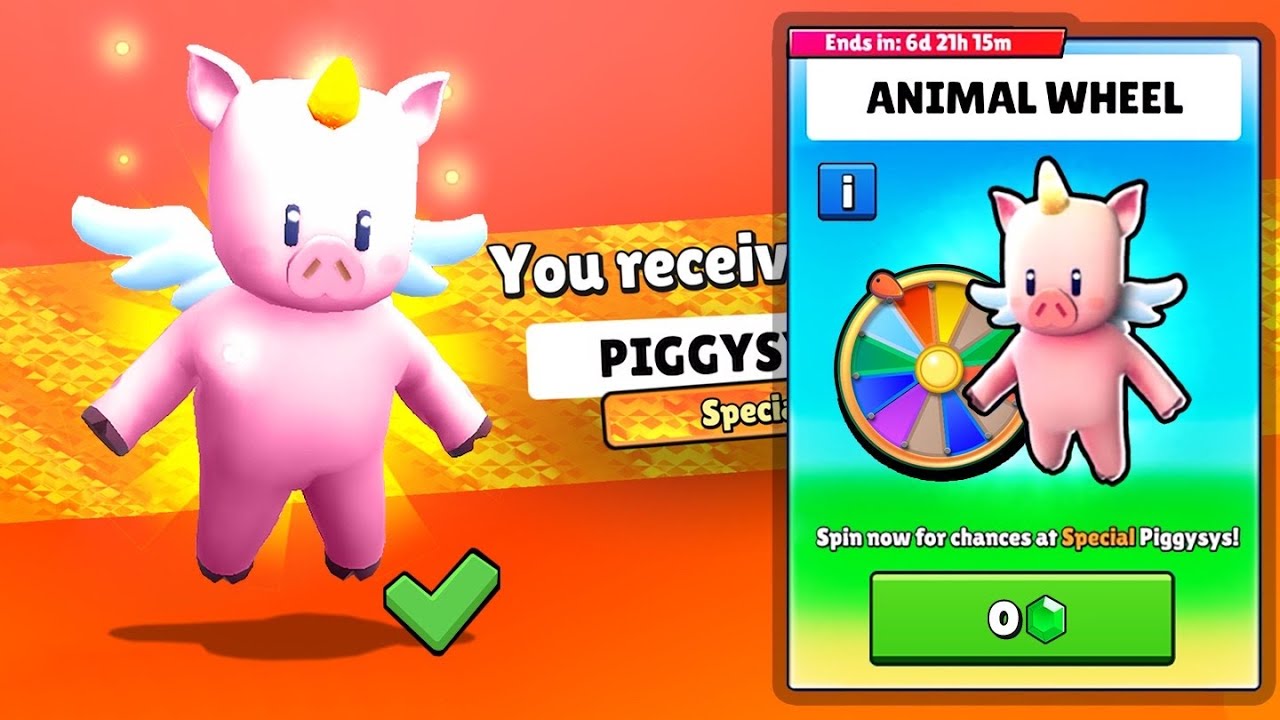 "NEW" PIGGYSYS IN ANIMAL WHEEL | Stumble Guys - YouTube