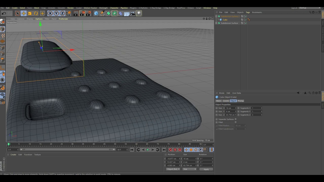 Modeling a push button phone in Cinema 4D - YouTube