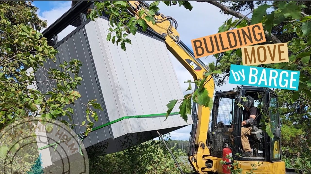 Amazing Shed Move - by Excavator and Barge? | MY WILD HOLM - S1 EP20 ...
