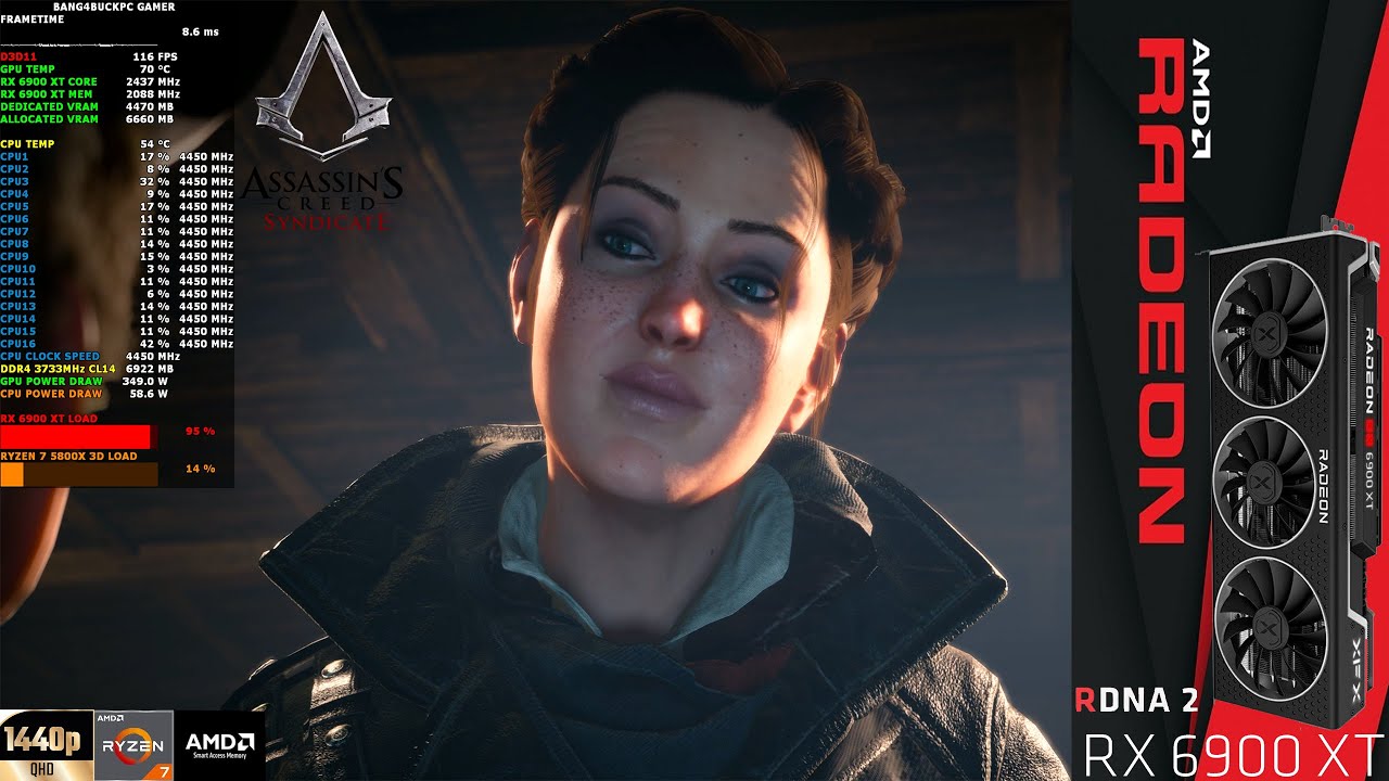 Assassin's Creed Syndicate Ultra Settings 1440p | RX 6900 XT | R7 5800X ...