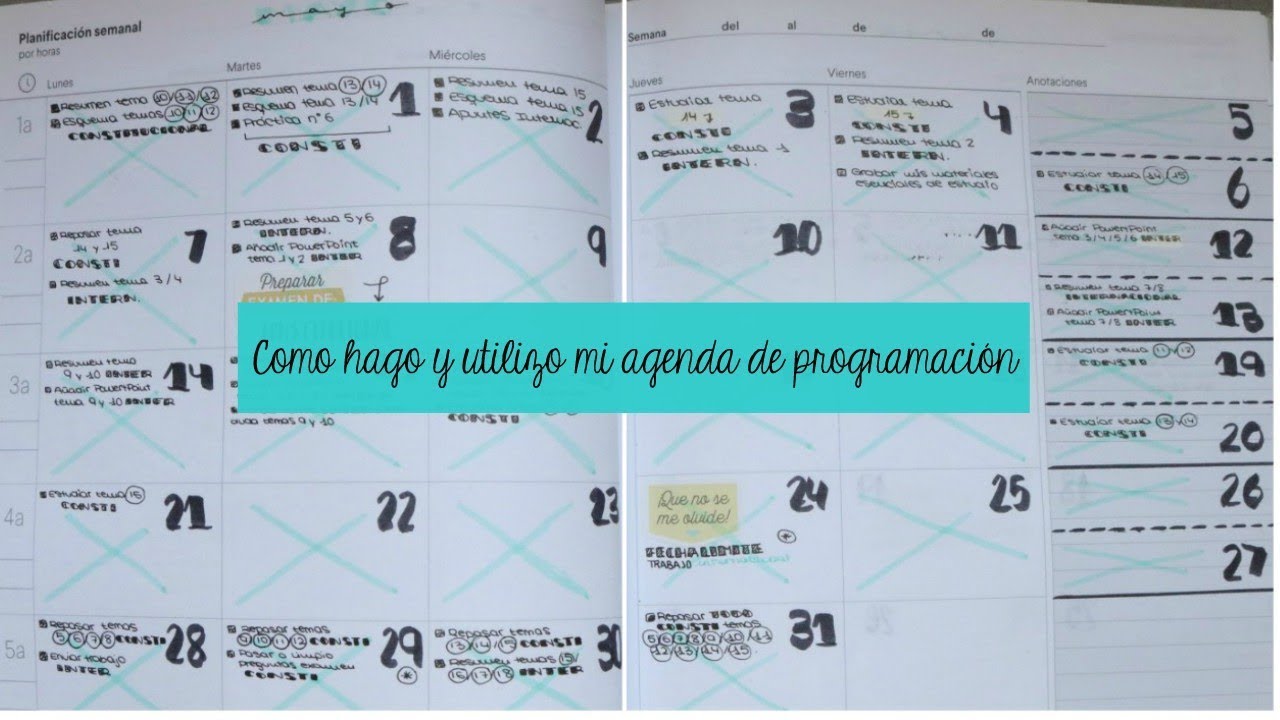 COMO HAGO Y UTILIZO LA AGENDA DE PROGRAMACIÓN | Beatriz Lavega - YouTube