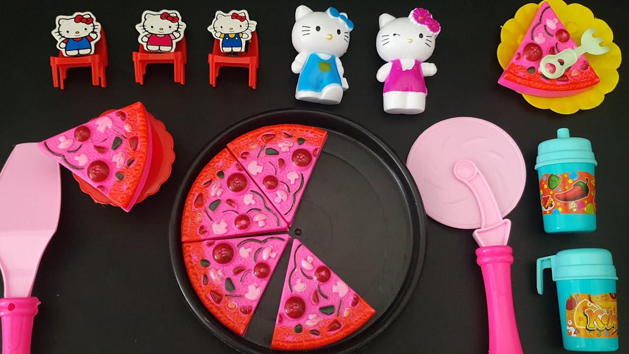4 Minutes Satisfying With Unboxing Savory Spicy Pizza With Hello Kitty ...