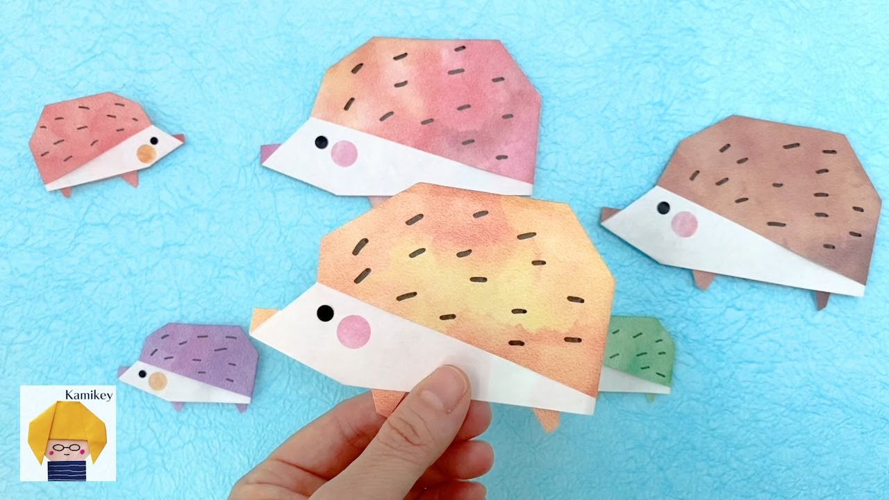 How to fold a hedgehog Creative origami artist "Kamikey" - YouTube