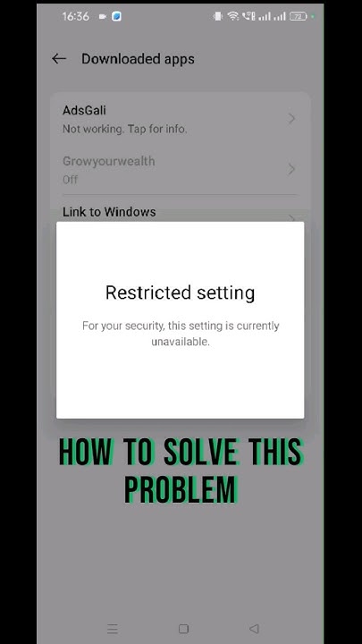 Accessibility Access Restricted Setting Enable or Bypass | Android | #android #accessibility ...