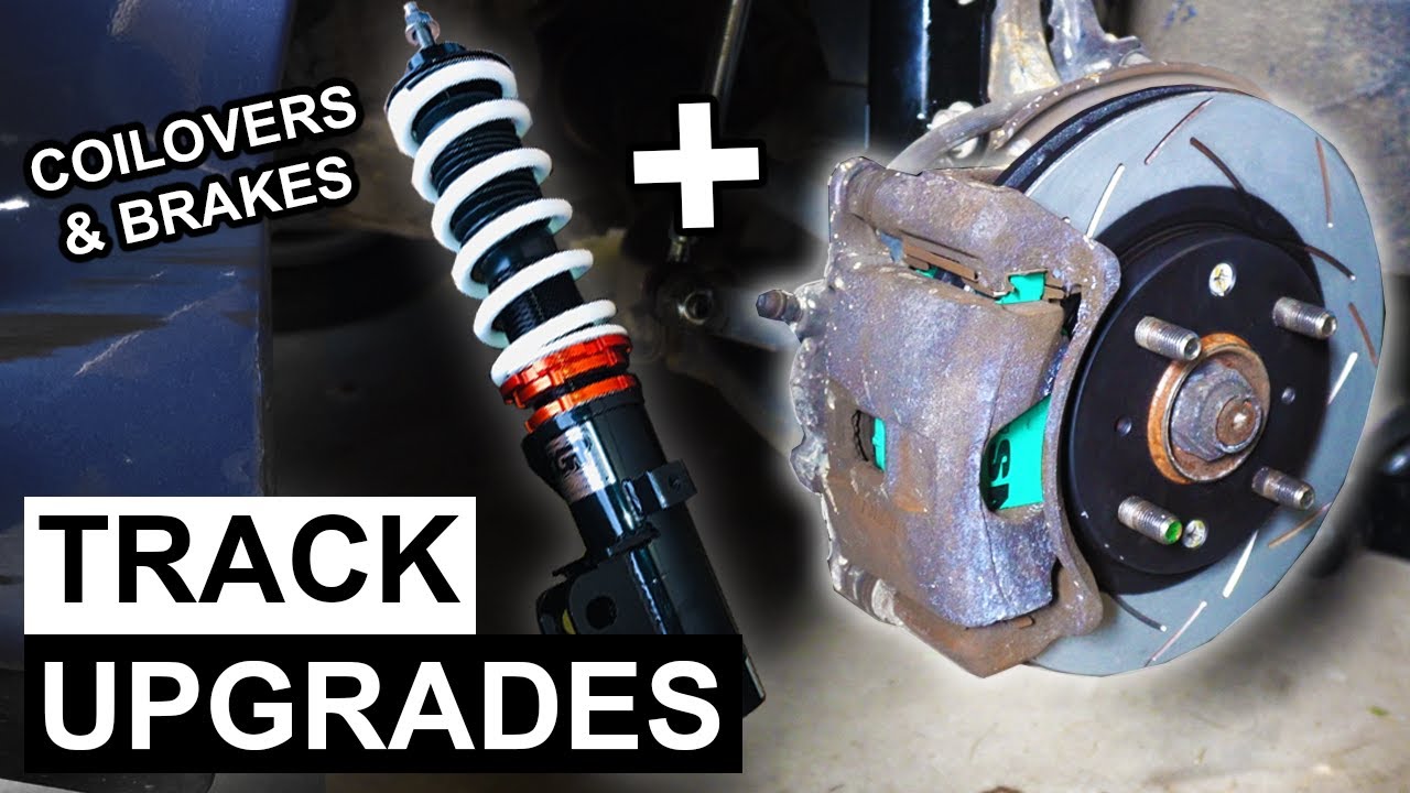 Installing Coilovers & Slotted Brake Rotors on our Race Car | How To ...