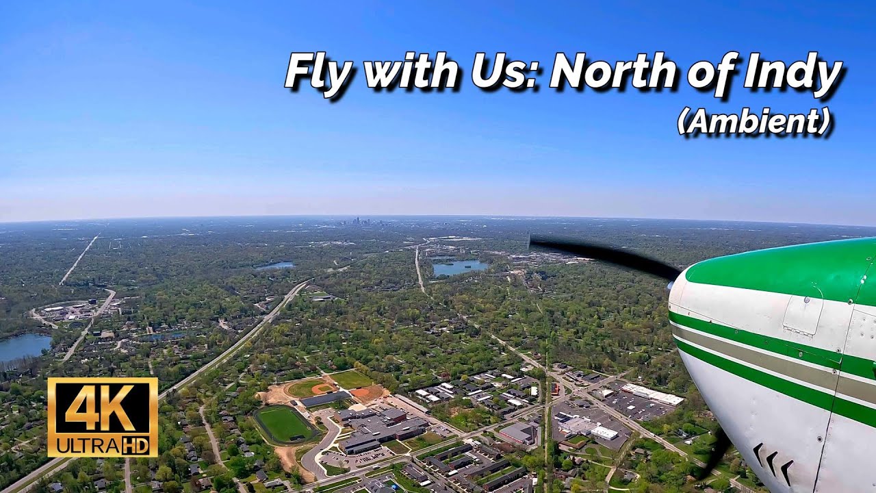 Cessna Flight: Aerial views northeast of Indianapolis and Geist ...