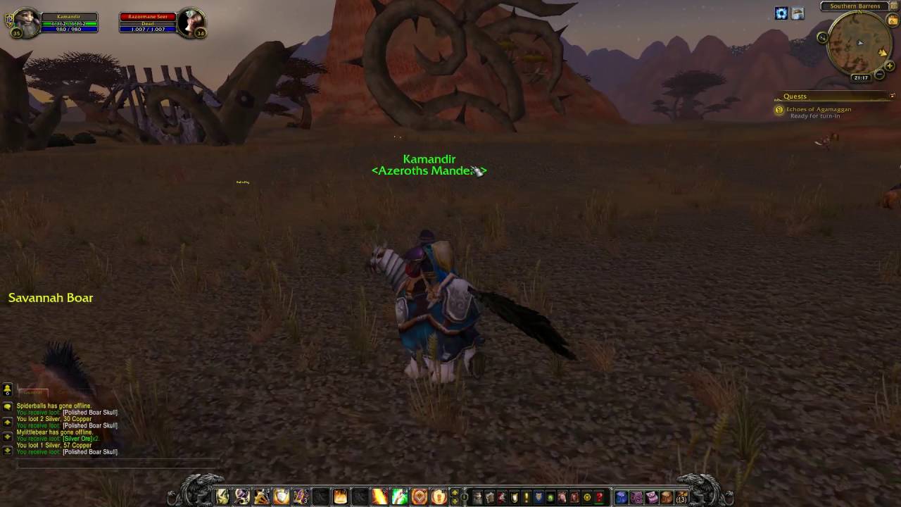 WoW quest #2515 Echoes of Agamaggan - YouTube