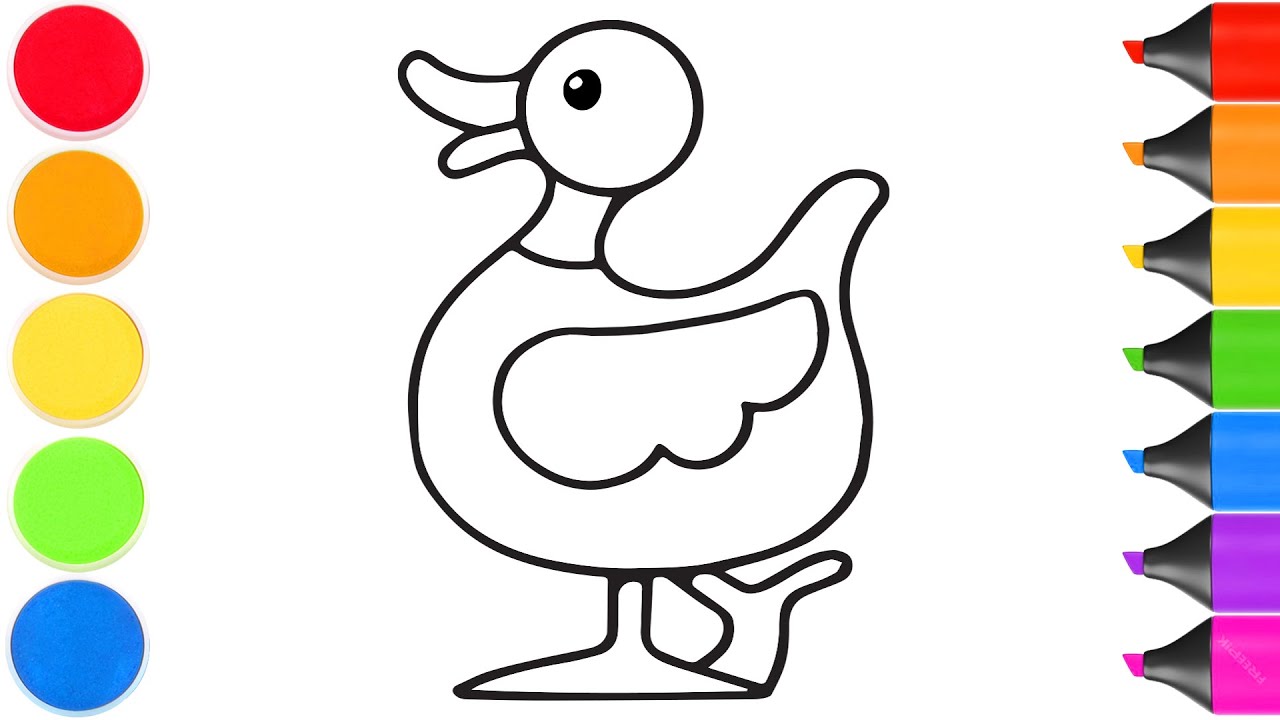 How to draw a duck | step by step - YouTube