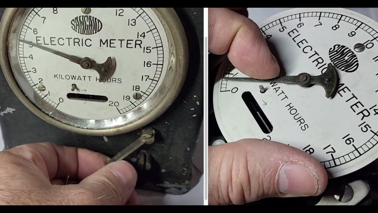 SANGAMO Watthour meter Reset Type F Portable electric - YouTube