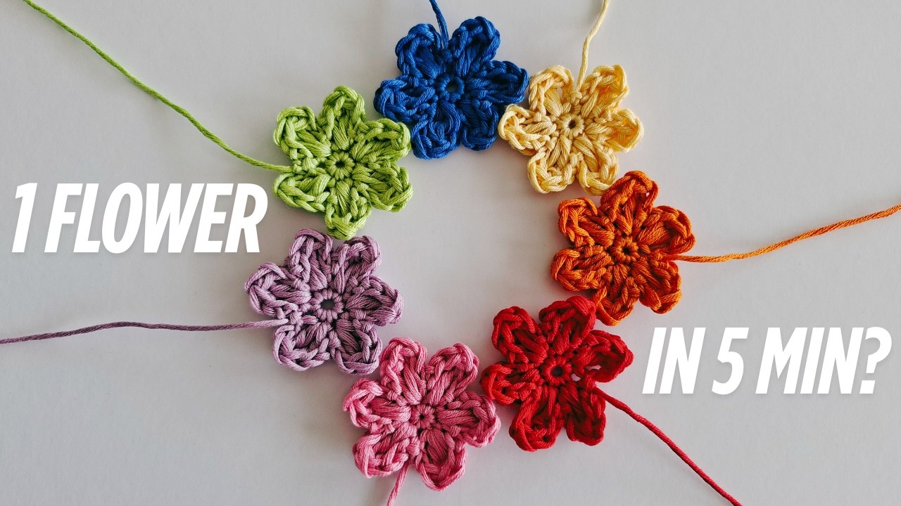 Quick Crochet Flower Tutorial 🌼 Perfect for Beginners - YouTube