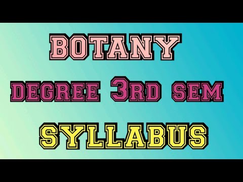 aknu degree 3rd sem botany syllabus - YouTube