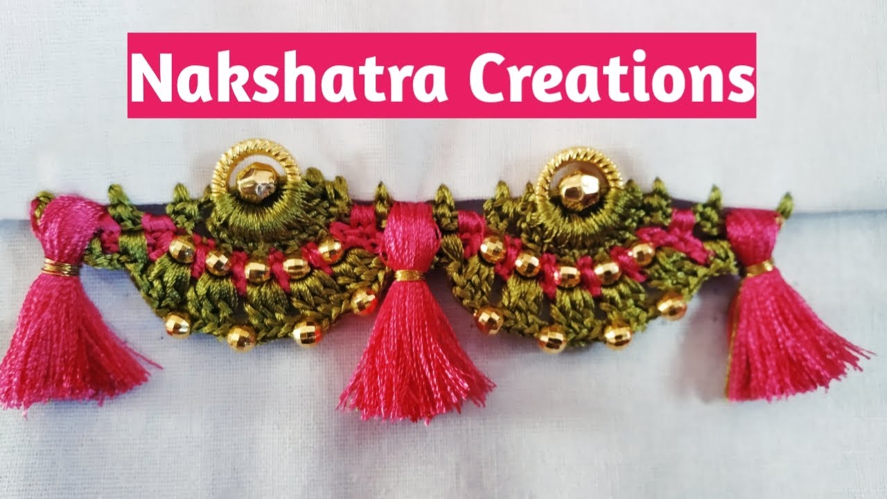 Krosha saree kuchu design - YouTube