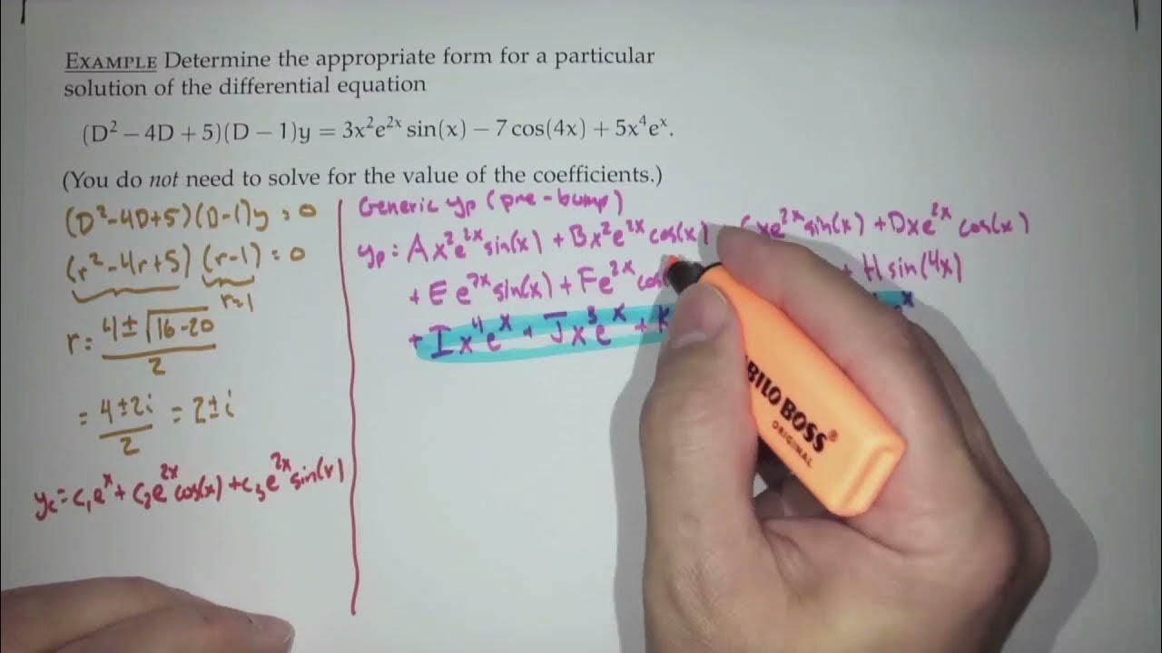 Differential equations; Fall 2021; Lecture 17; Undetermined coefficients; Variation of ...
