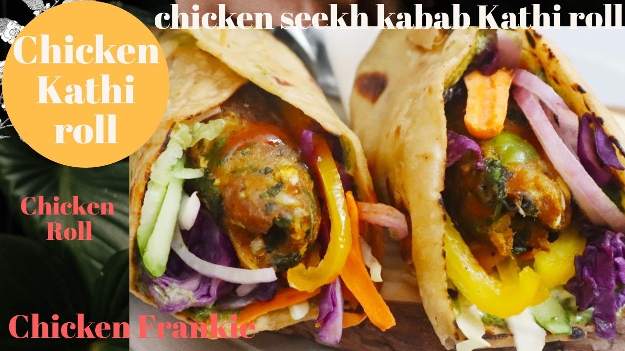 Simple Chicken Roll recipe | Chapathi chicken roll Recipe | Chicken ...