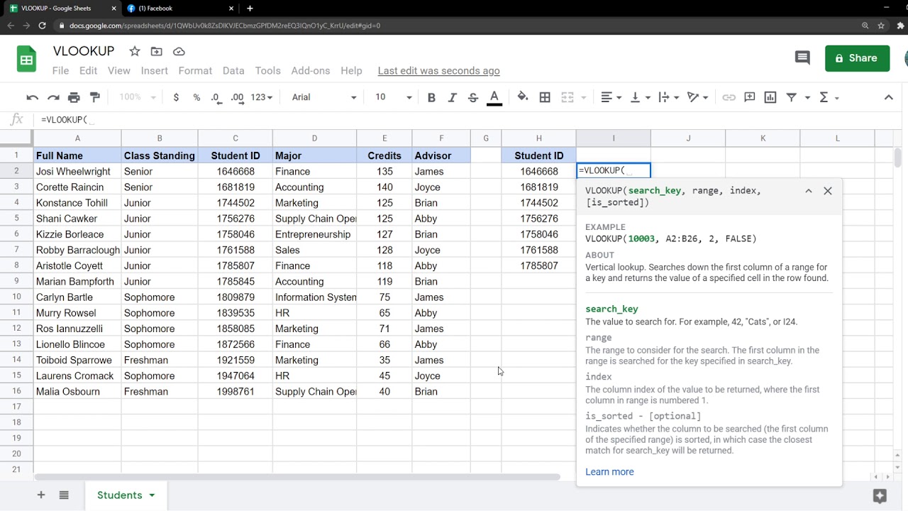 VLOOKUP Google Sheets Tutorial in Tagalog - YouTube
