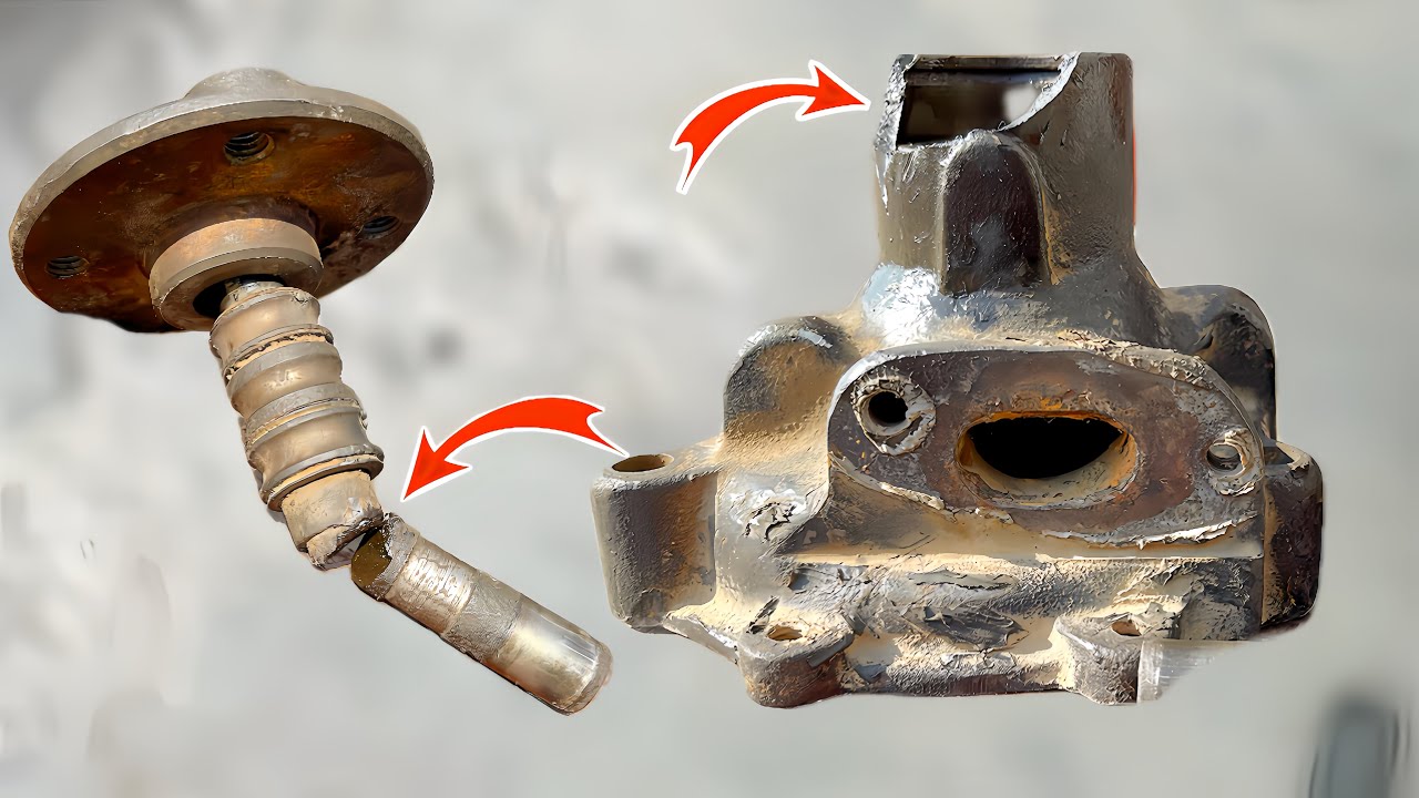 Broken Truck water Pump (Body) Repairing Process | How to Restore a ...
