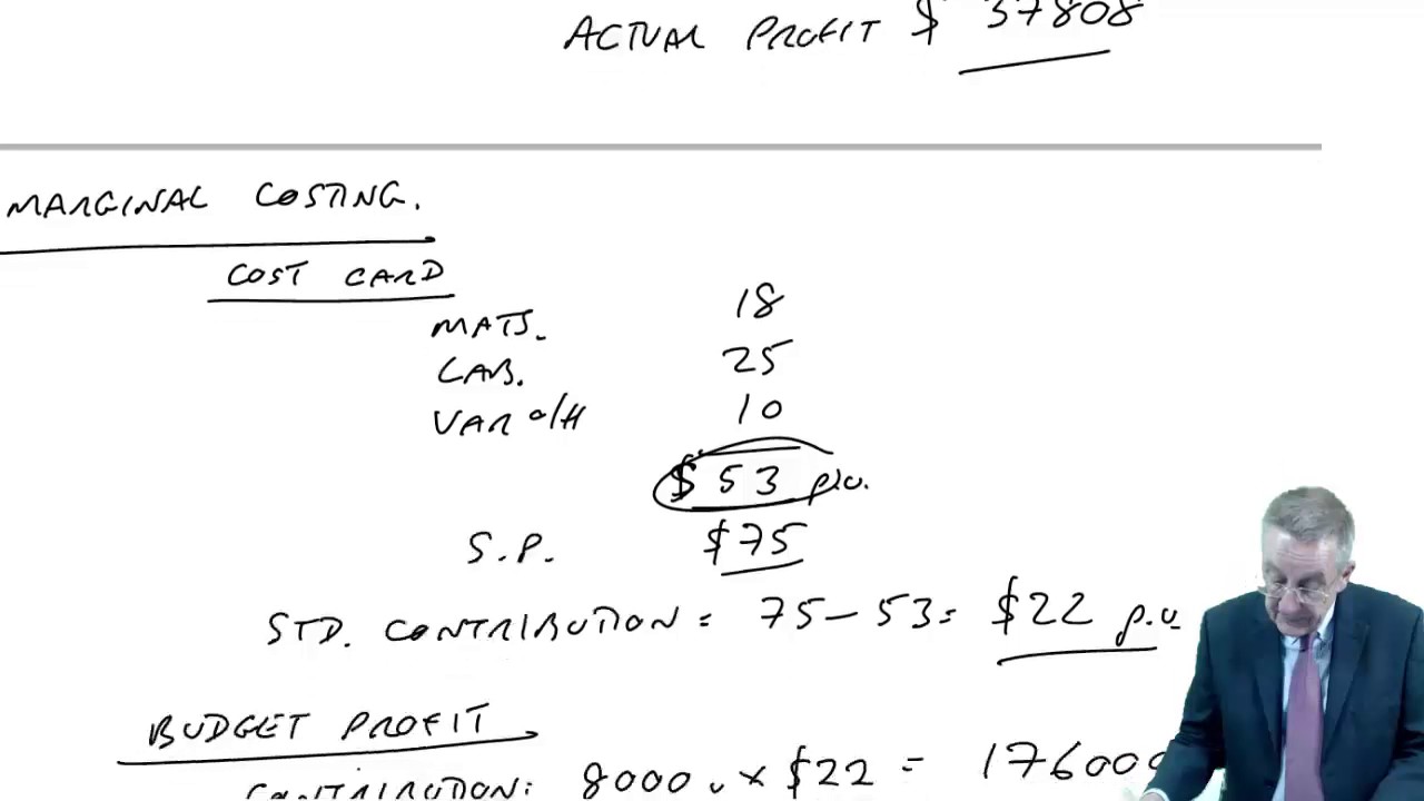 ACCA F5 Basic Variance Analysis - Marginal Costing - YouTube