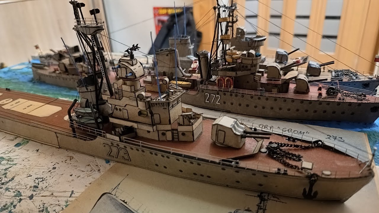 Niszczyciel ORP GROM II cz.3 pokład górny dziobowy cały skończony OPMW ...