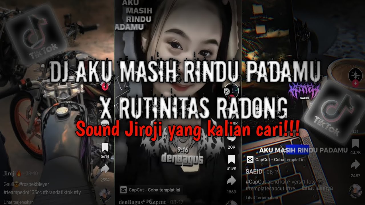 DJ AKU MASIH RINDU PADAMU X RUTINITAS RADONG SOUND JIROJI MENGKANE VIRAL TIK-TOK - YouTube