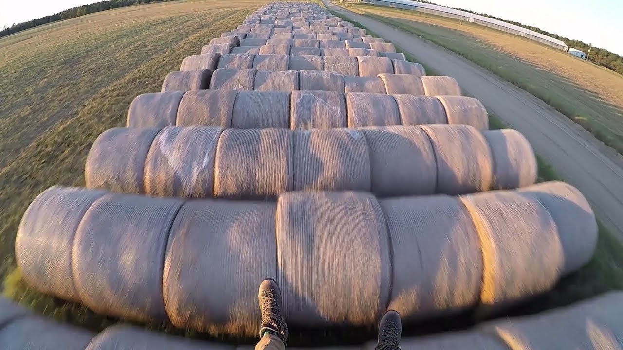 Flying Hay Bale Mayhem - YouTube
