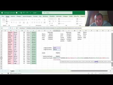 Excel Lezione 12 bis: esercizi somma.se e somma.più.se - YouTube